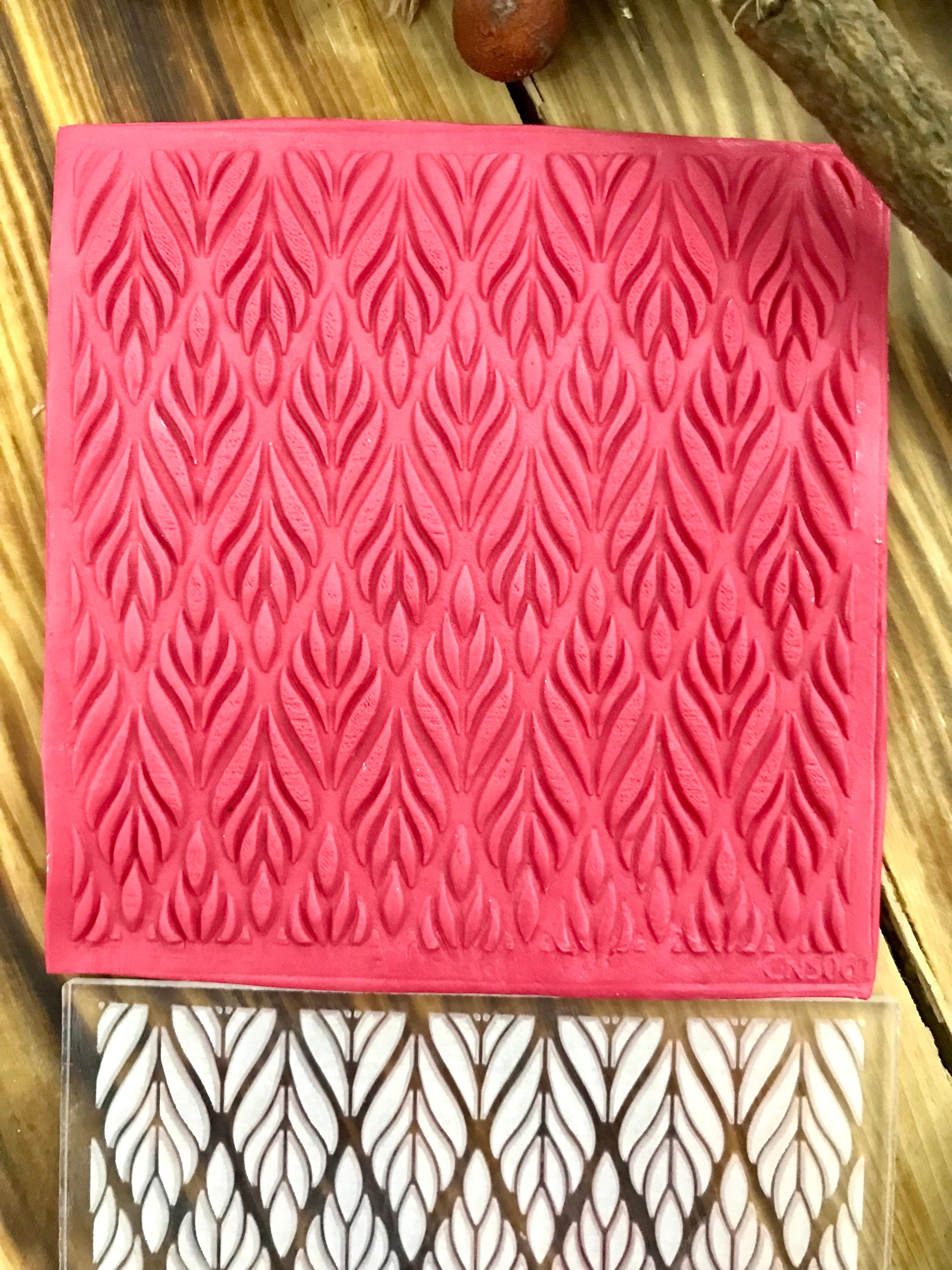 Acrylic Barok Pattern Texture Mat, Texture Sheet for Polymer Clay and Fondant, Ceramic Supplies ...