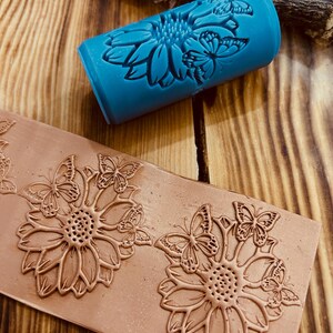 Sunflower Butterfly Texture Roller: Polymer Clay Embossing Tool (7cm ...