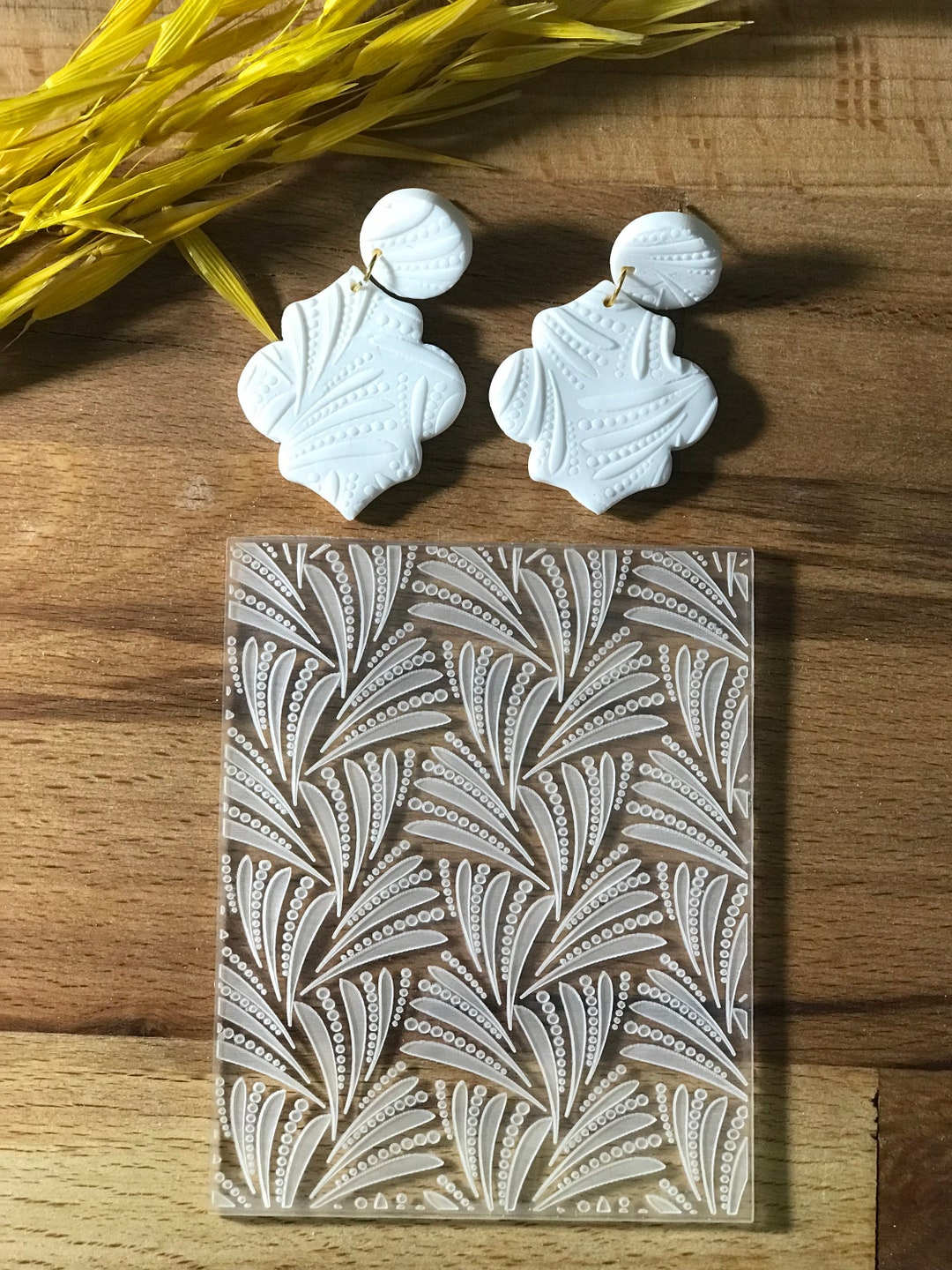 Lace Pattern Embossing Stamp for Polymer Clay, Texture Sheet, Bride ...