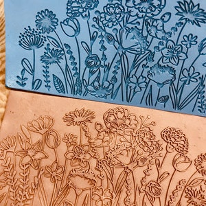 Flower Meadow Rubber Texture Matpolymer Clay Toolsearring Makinghand ...