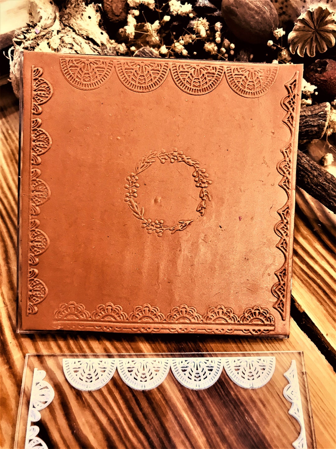 4 Different Borders and A Circle Border Acrylic Stamp for Polymer Clay ...