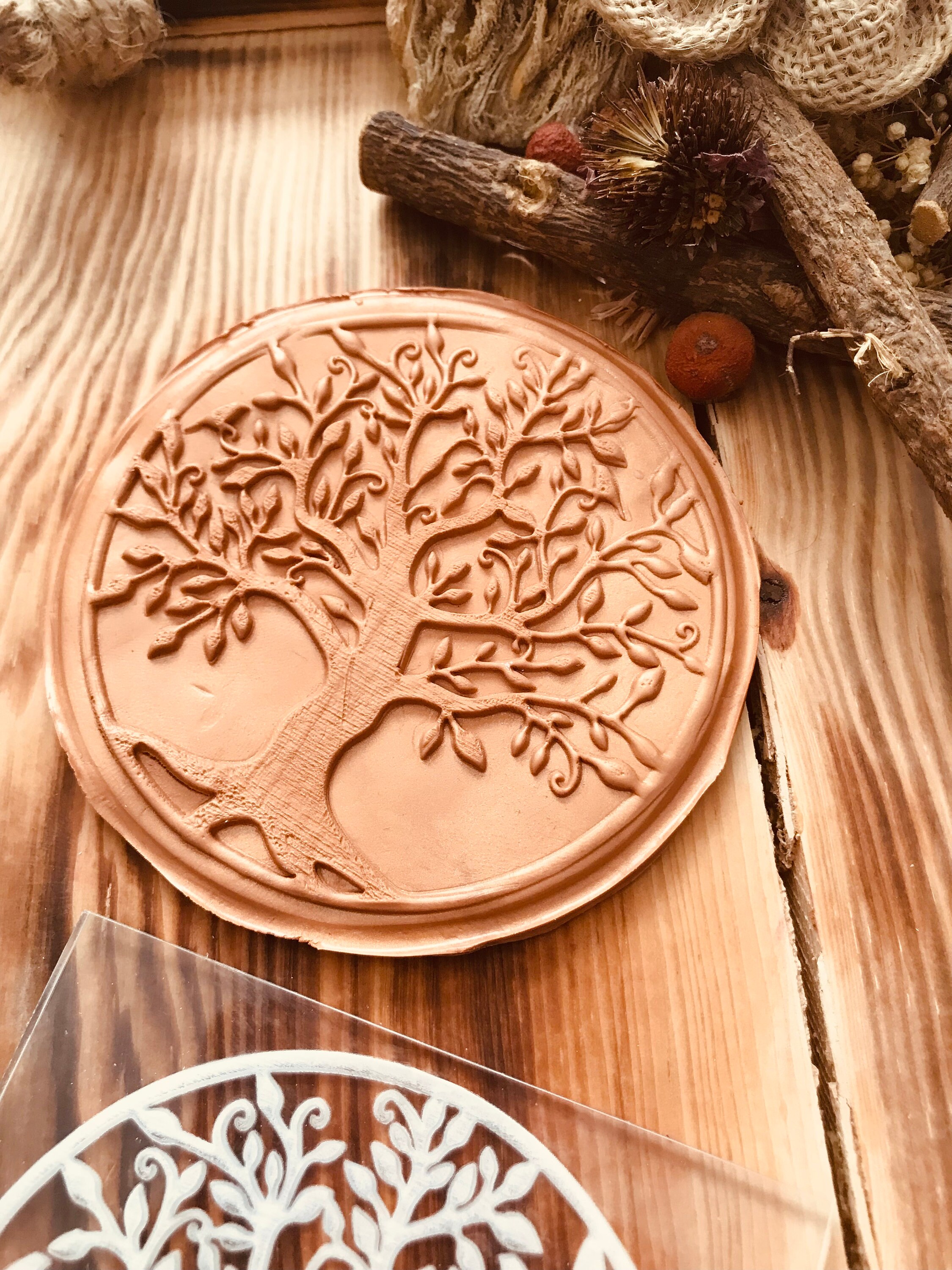 Embossing Stamp for Polymer Clay tree of Life - Etsy