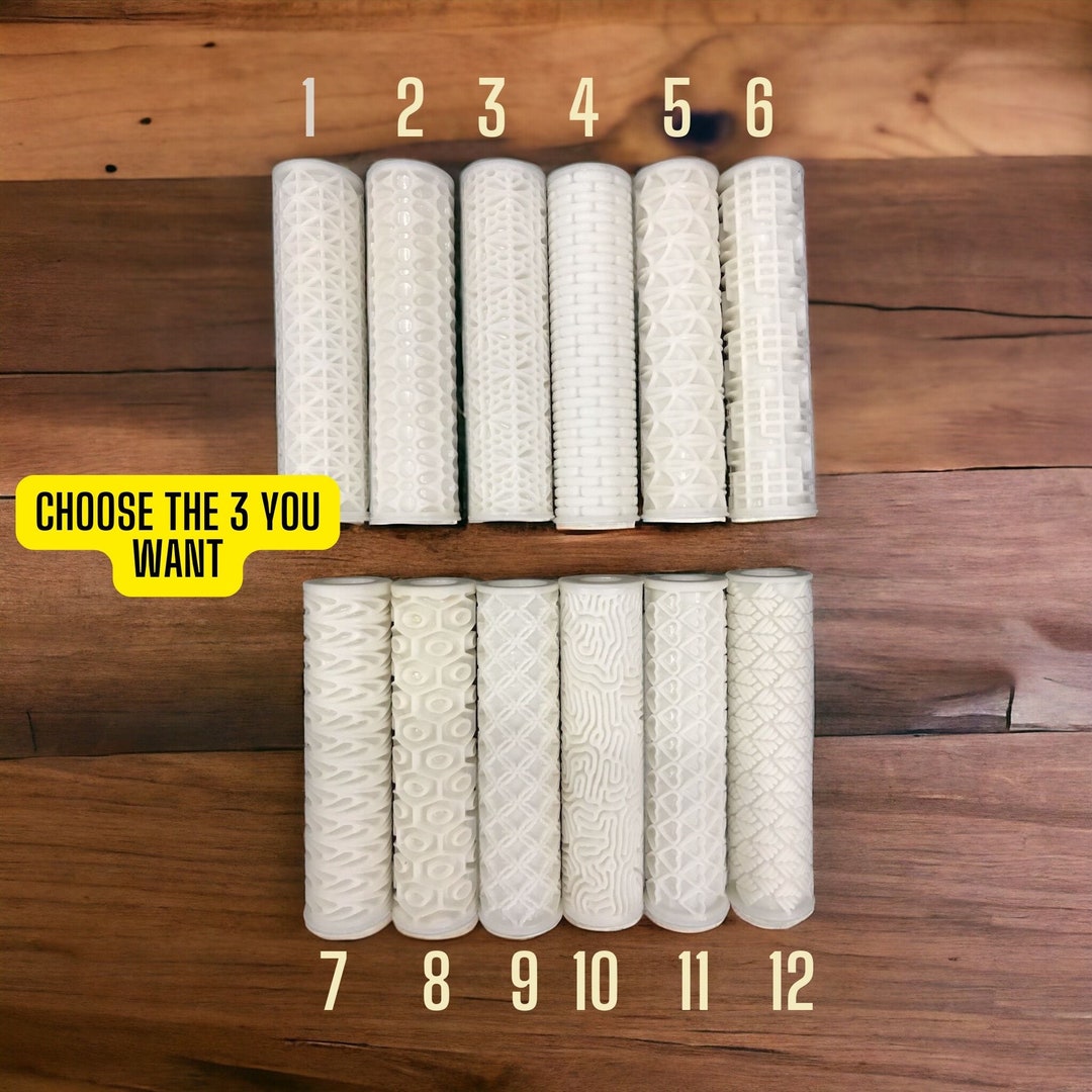 Embossing Texture Roller Set: Polymer Clay, Ceramic & Sugar Paste - Etsy
