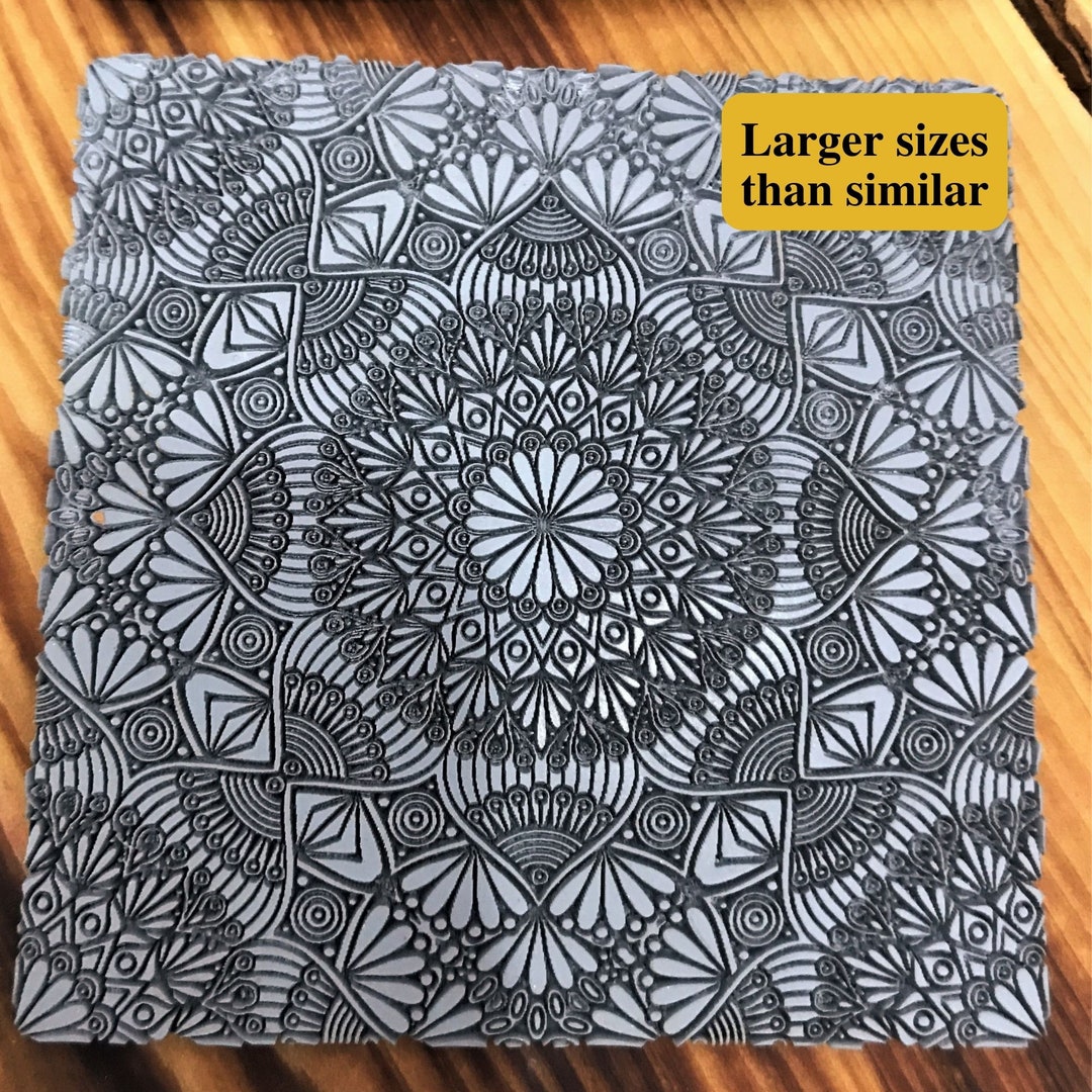Mandala Art Deco Rubber Texture Mat: Polymer Clay Tool (10x10cm) - Etsy