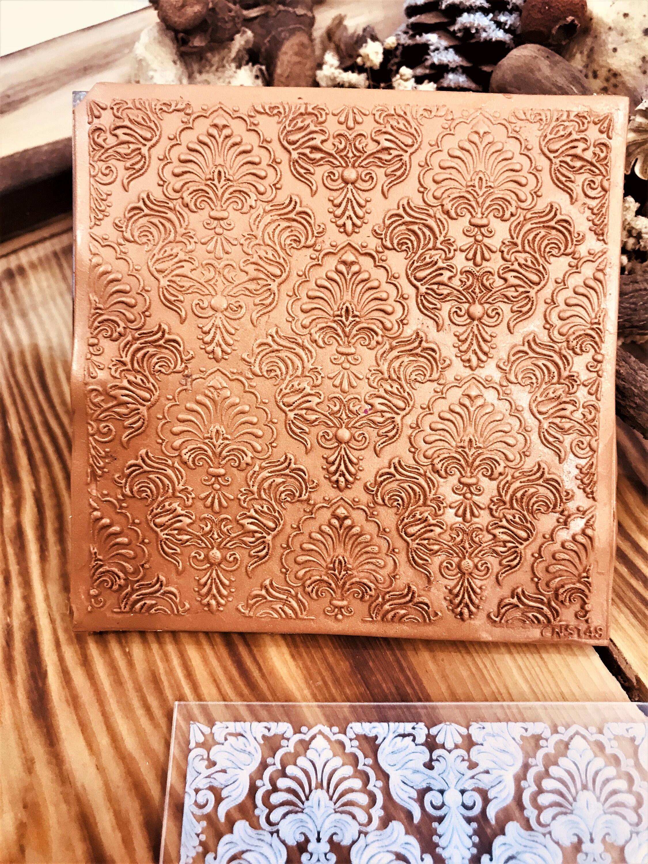 Vintage Pattern Texture Mat,polymer Clay, Embossing Stamp, Acrylic ...