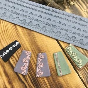 5 Different Border for Polymer Clay Rubber Texture Mat⎥polymer Clay ...