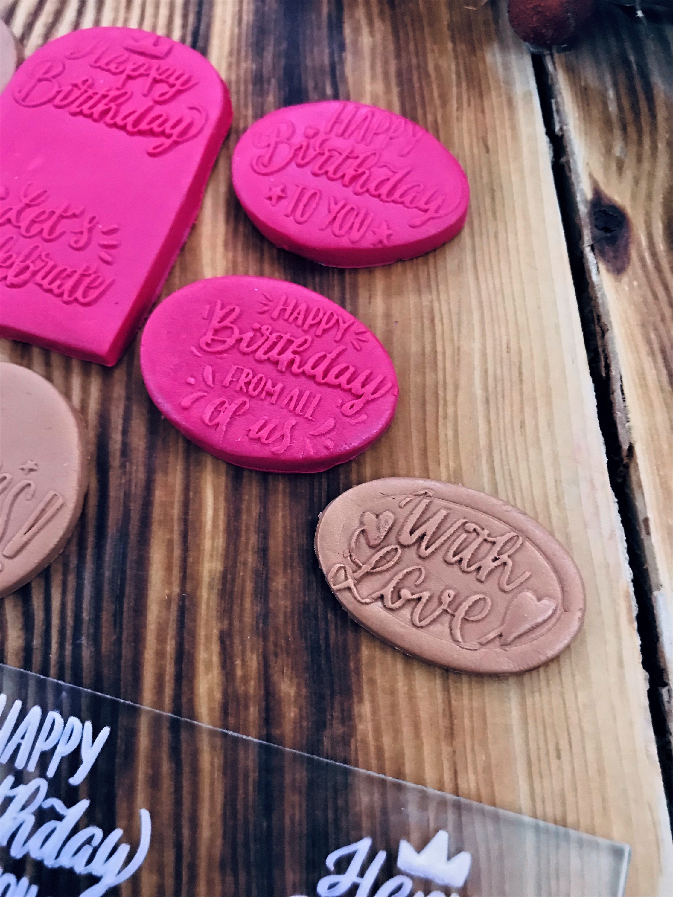 Happy Birthday Celebrate Texture Mat Polymer Clay Texture - Etsy