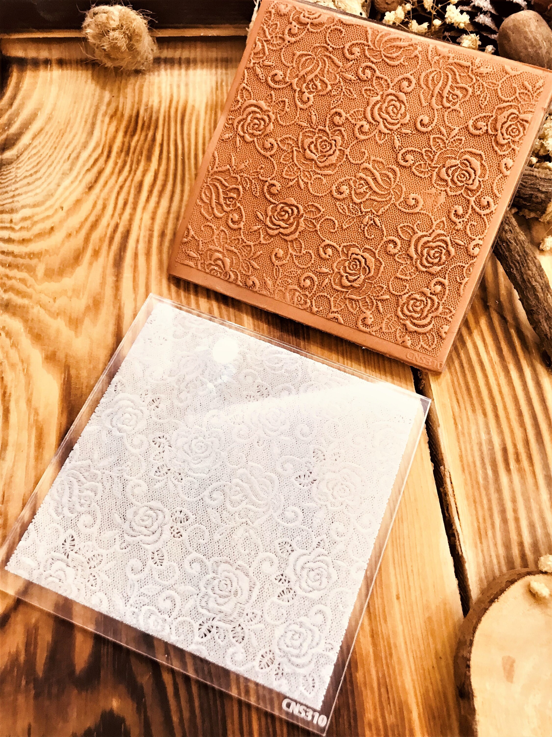 Rose Lace Pattern Texture Mat,polymer Clay, Embossing Stamp, Acrylic ...
