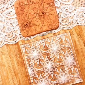 Embossing Stamp for Polymer Clay Floral Texture Plate - Etsy