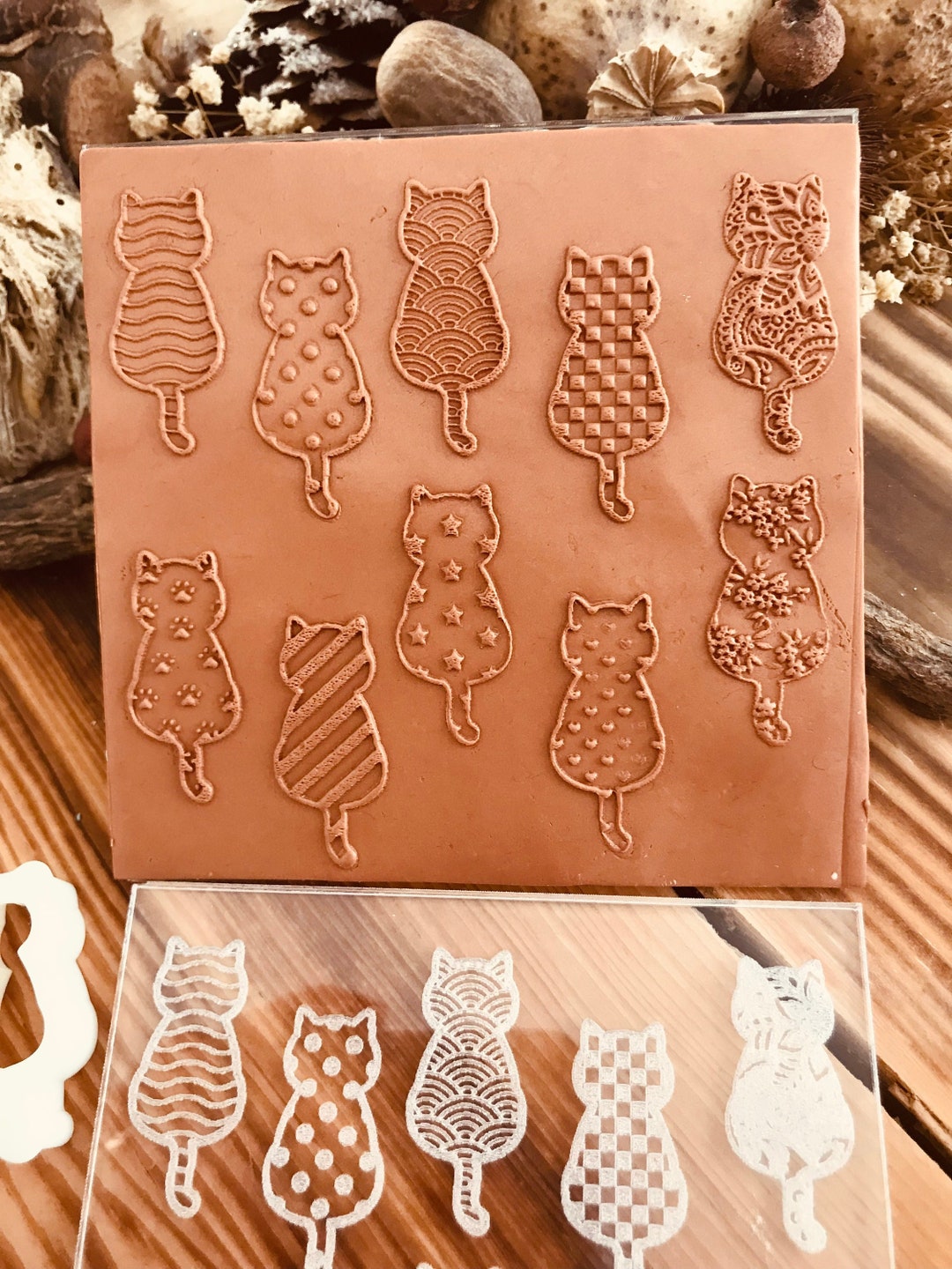 Cat Texture Mold Set: 8 Unique Patterns + Bonus Cutter - Etsy