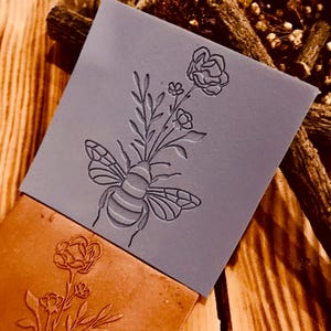 Bee and Flower Pattern Rubber Texture Mat Polymer Clay Tools⎥earring ...