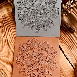 Sunflower Bouquet Rubber Texture Mat: Polymer Clay Tool (10x10cm) - Etsy