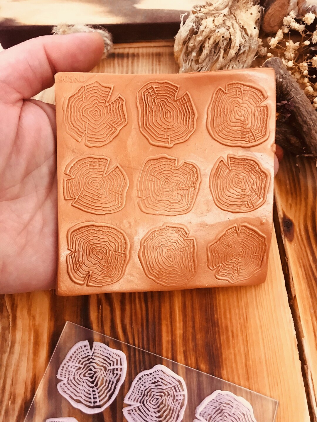 Tree Snag Pattern Texture Mat, Polymer Clay Texture Sheet, Embossing ...