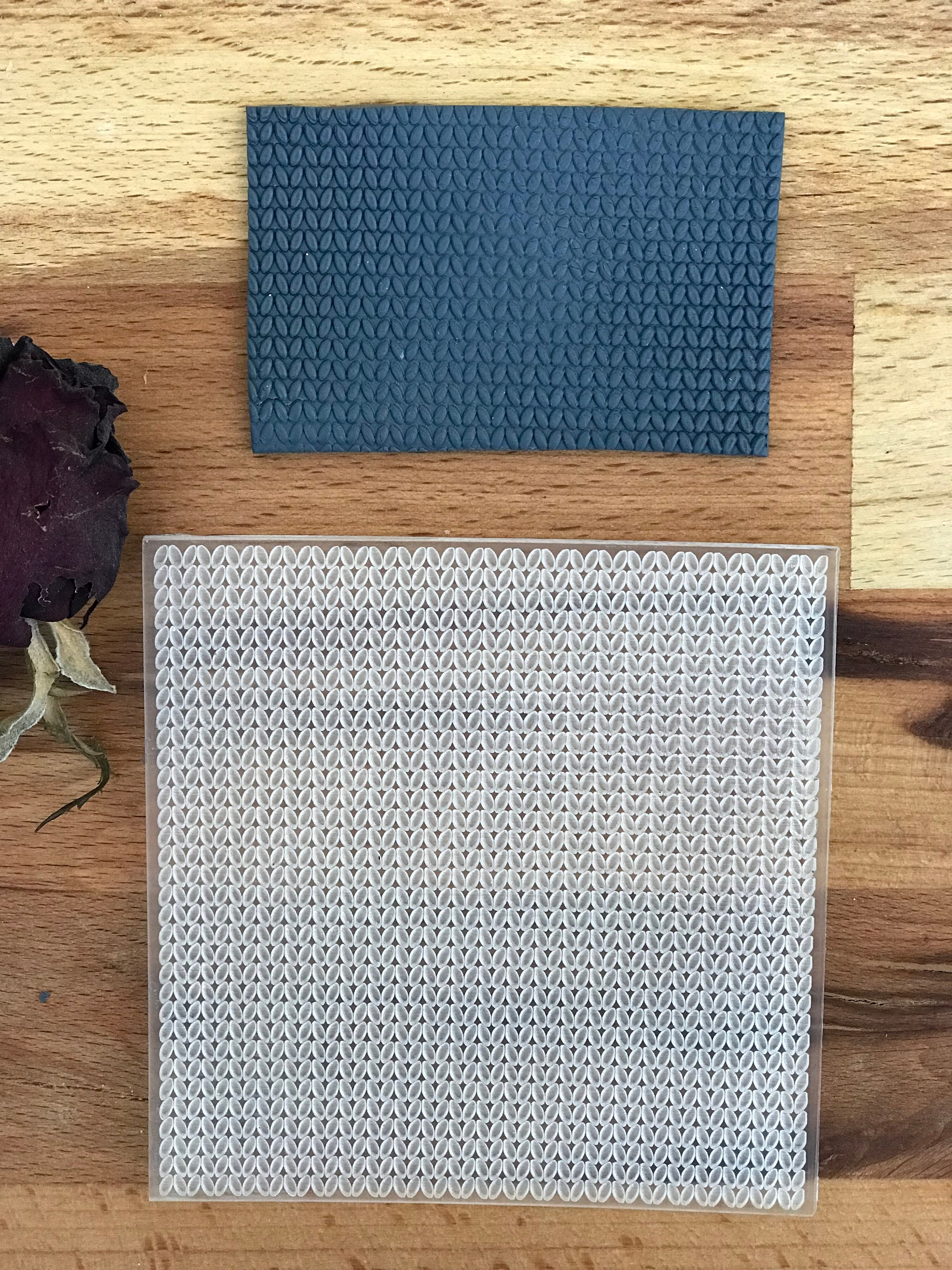 Polymer Clay Knit Texture Mat Knit Tecture Sheet Embosser - Etsy