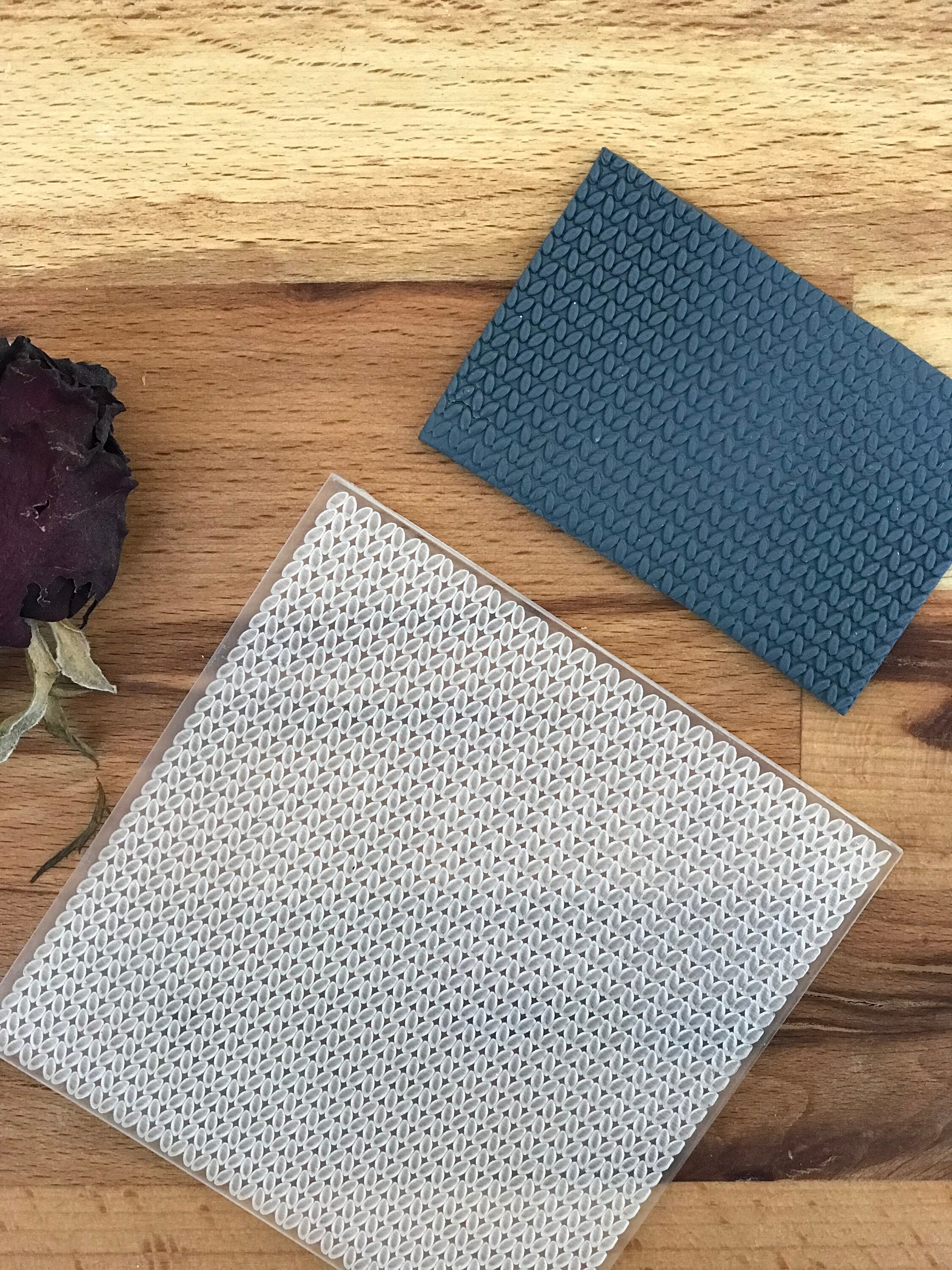 Polymer Clay Knit Texture Mat Knit Tecture Sheet Embosser - Etsy