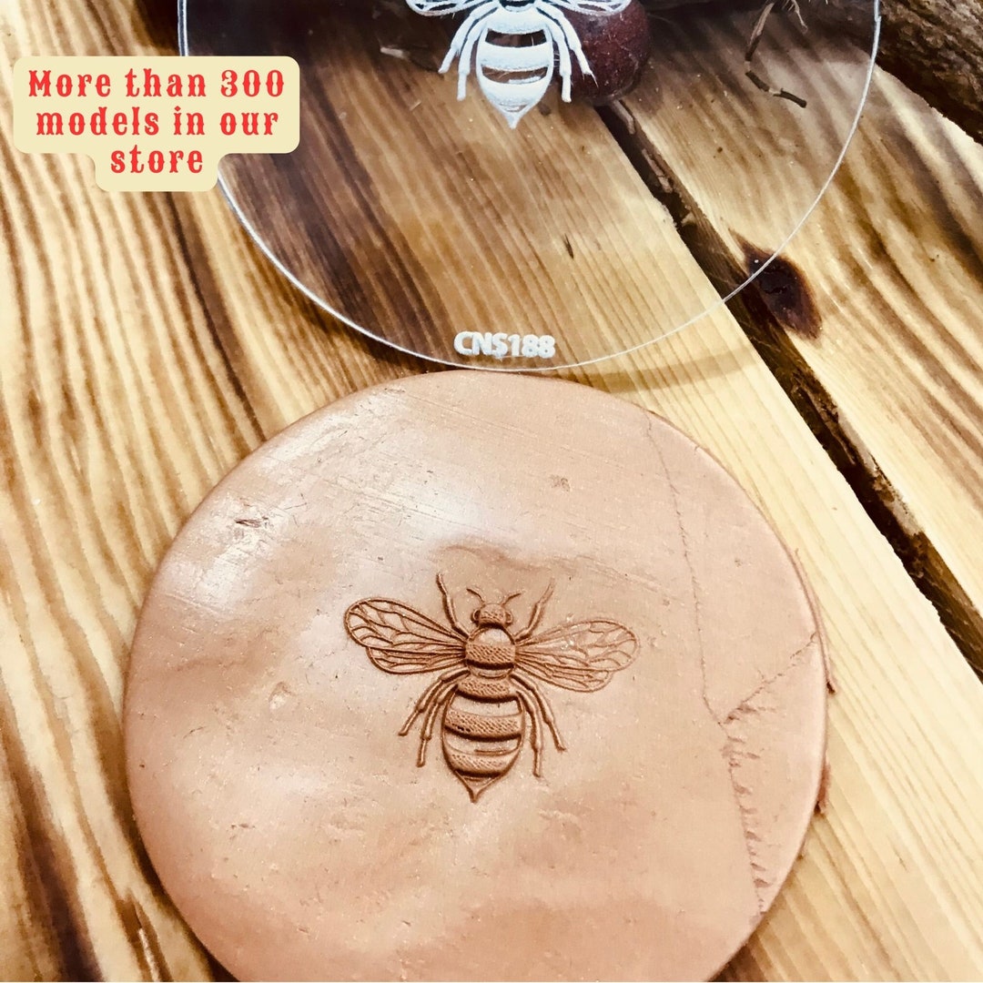 Honey Bee Pattern Texture Mat, Debossing Stamp, Acrylic Clay Texture ...