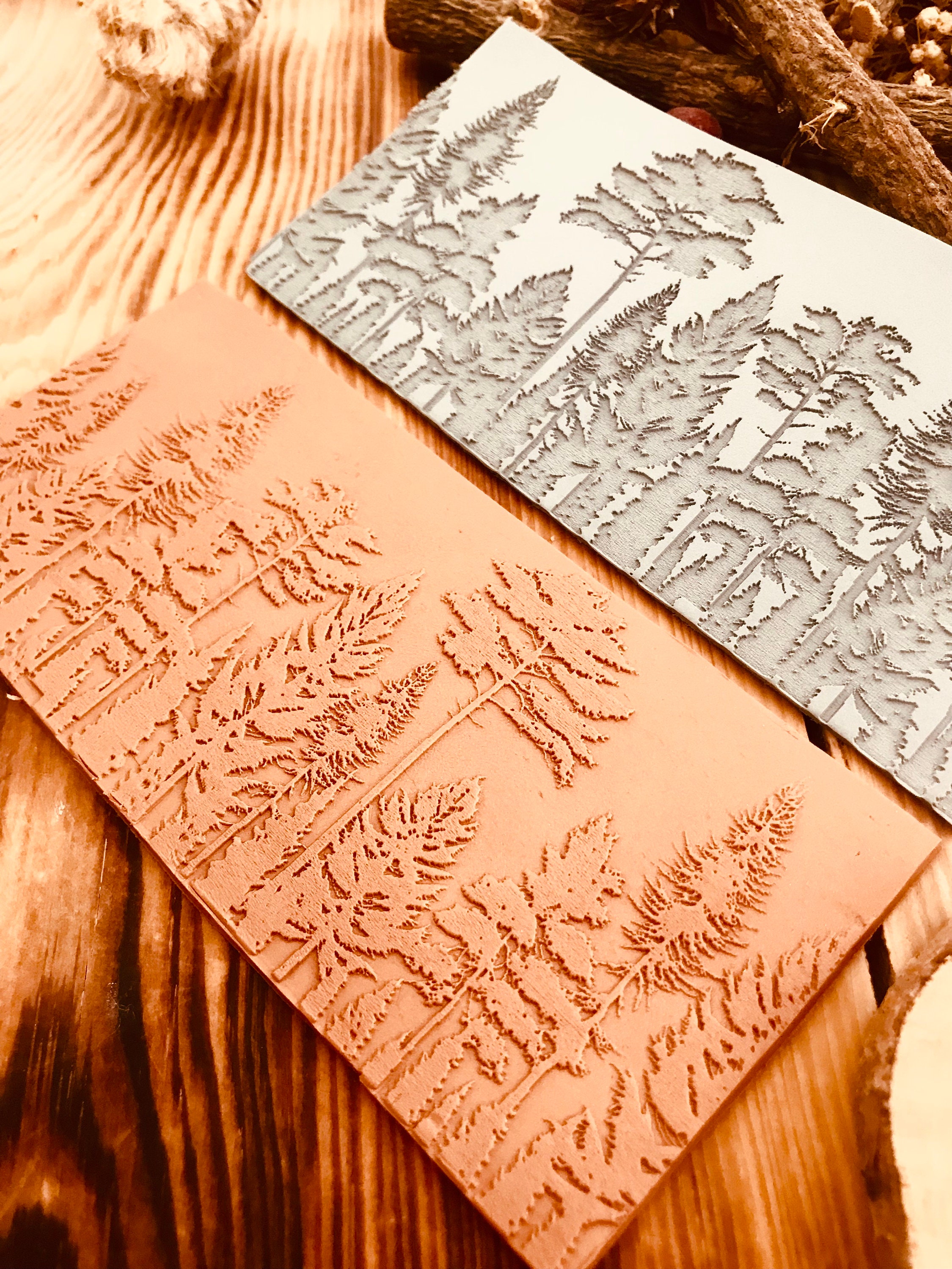 Forest Landscape Rubber Texture Mat: Clay & Jewelry Design (7x14.5cm ...