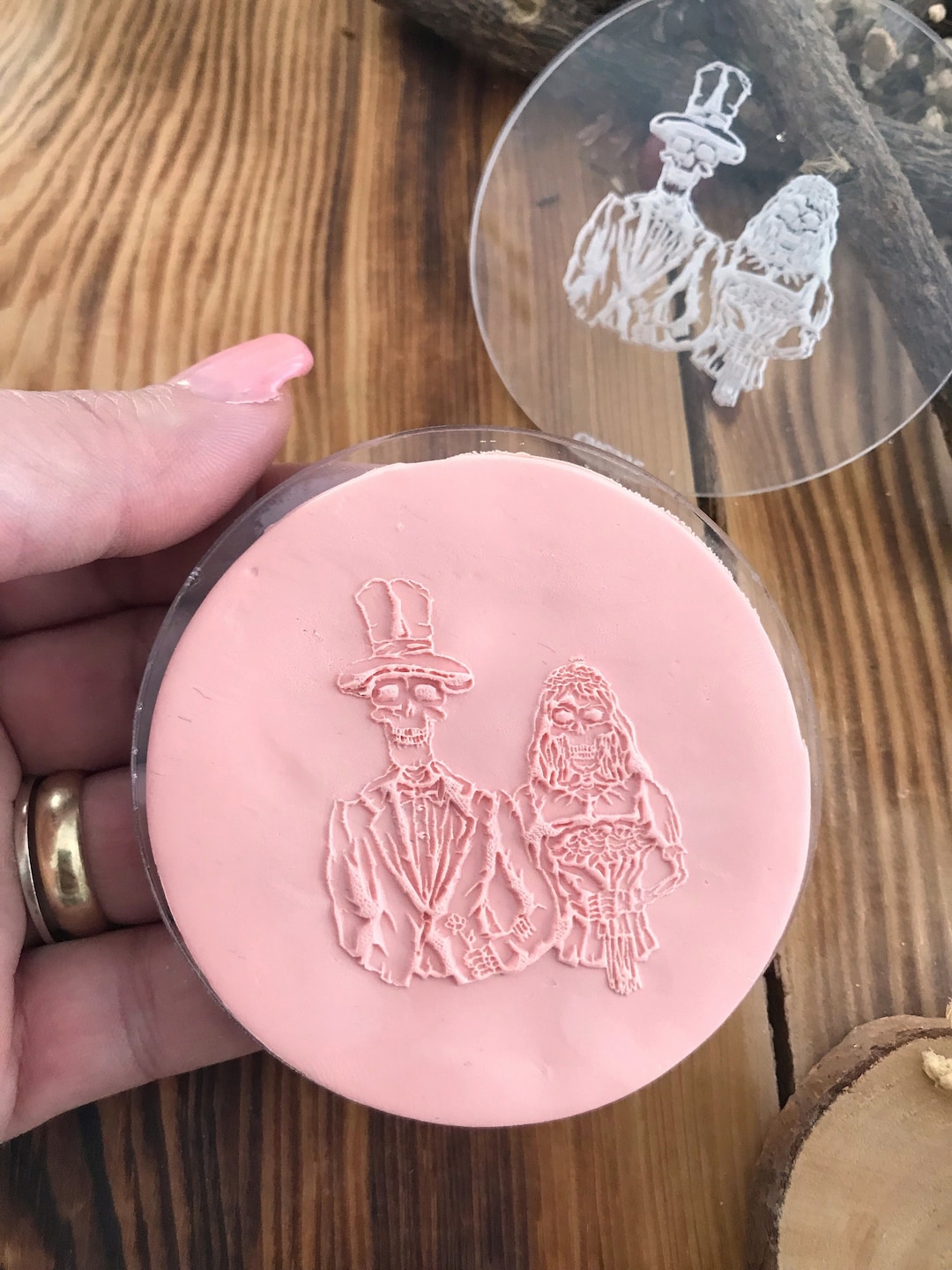 Skeleton Woman and Man Getting Married Acrylic Texture Sheet ,acrylic ...