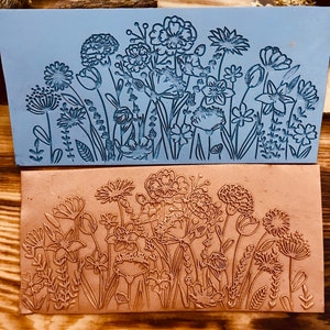 Flower Meadow Rubber Texture Mat⎥polymer Clay Tools⎥earring Making⎥hand ...