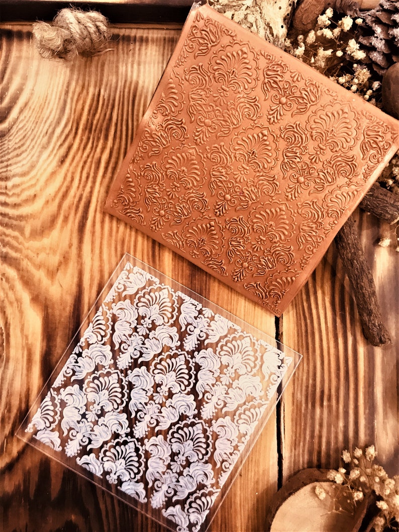 Vintage Pattern Texture Mat,polymer Clay, Embossing Stamp, Acrylic ...