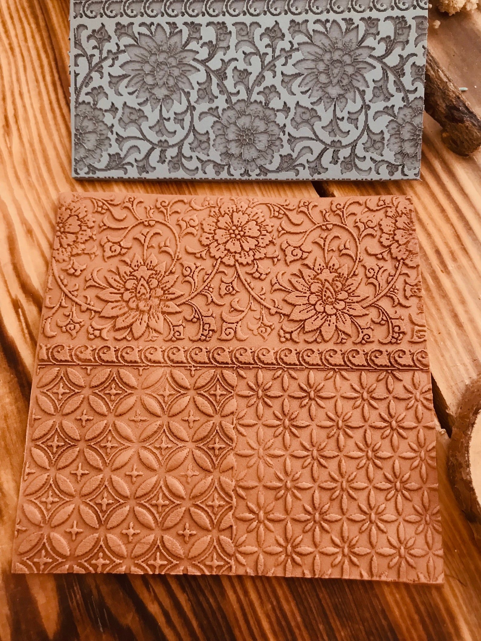 Spanish Tile Rubber Texture Mat: Polymer Clay Earring Tool (10x10cm) - Etsy
