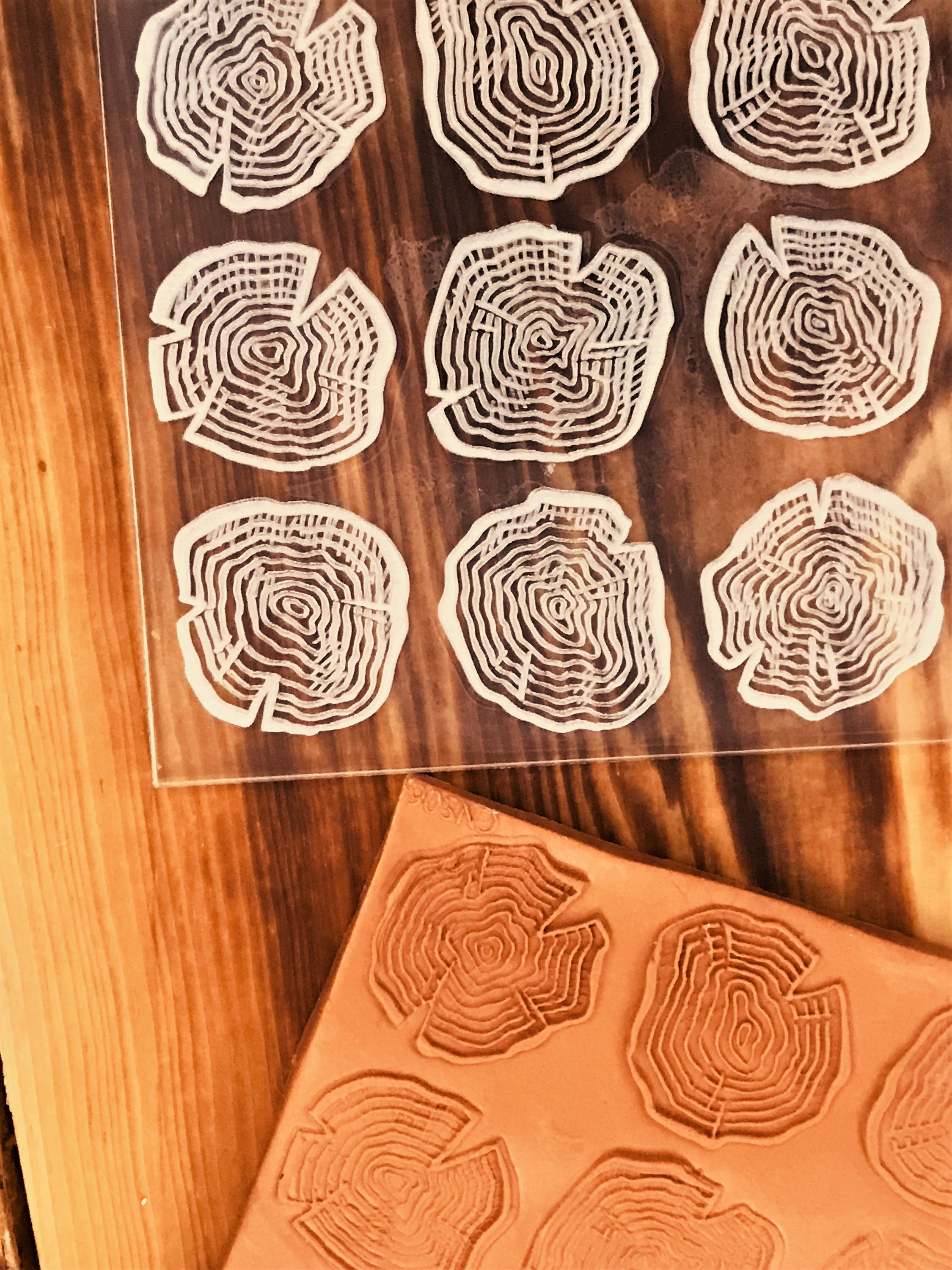 Tree Snag Pattern Texture Mat, Polymer Clay Texture Sheet, Embossing ...