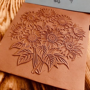 Sunflower Bouquet Rubber Texture Mat: Polymer Clay Tool (10x10cm) - Etsy