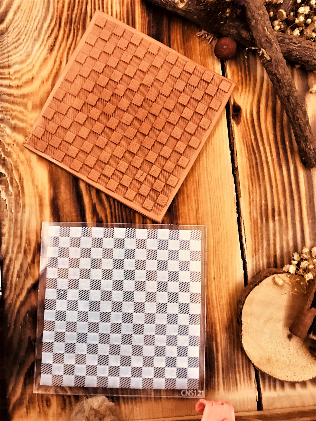 Unique Checkerboard, Black Vichy, Checkered Pattern for Polymer Clay ...