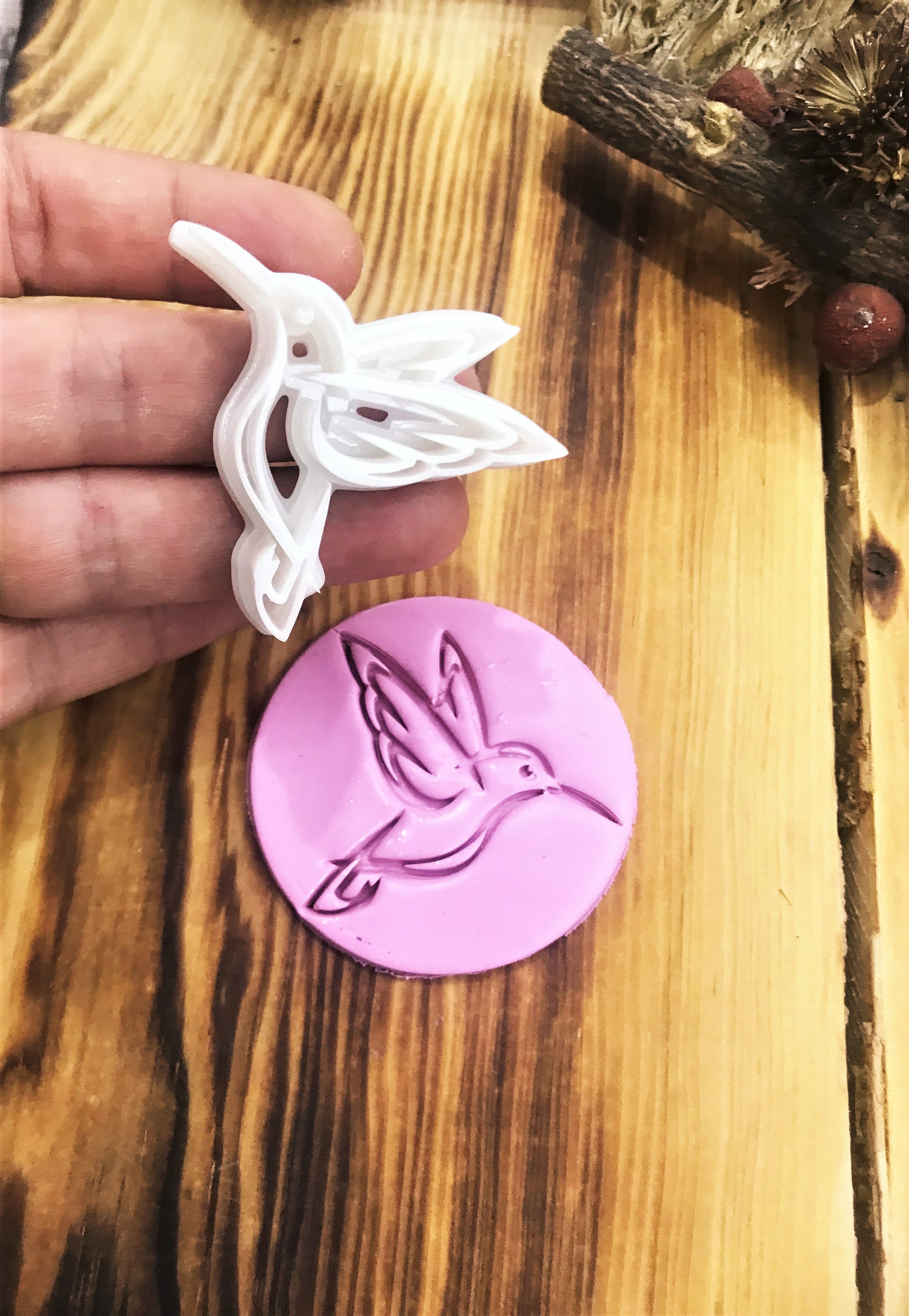 Hummingbird Polymer Clay Stamp, Unique Model, Special Design, Summer ...