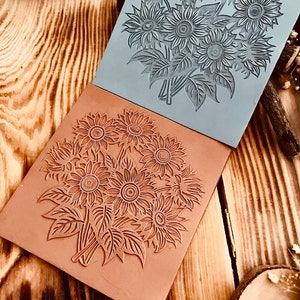 Sunflower Bouquet Rubber Texture Mat: Polymer Clay Tool (10x10cm) - Etsy