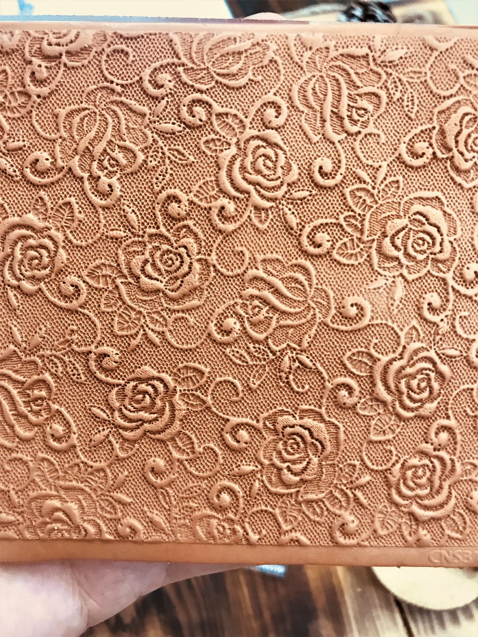 Rose Lace Pattern Texture Mat,polymer Clay, Embossing Stamp, Acrylic ...