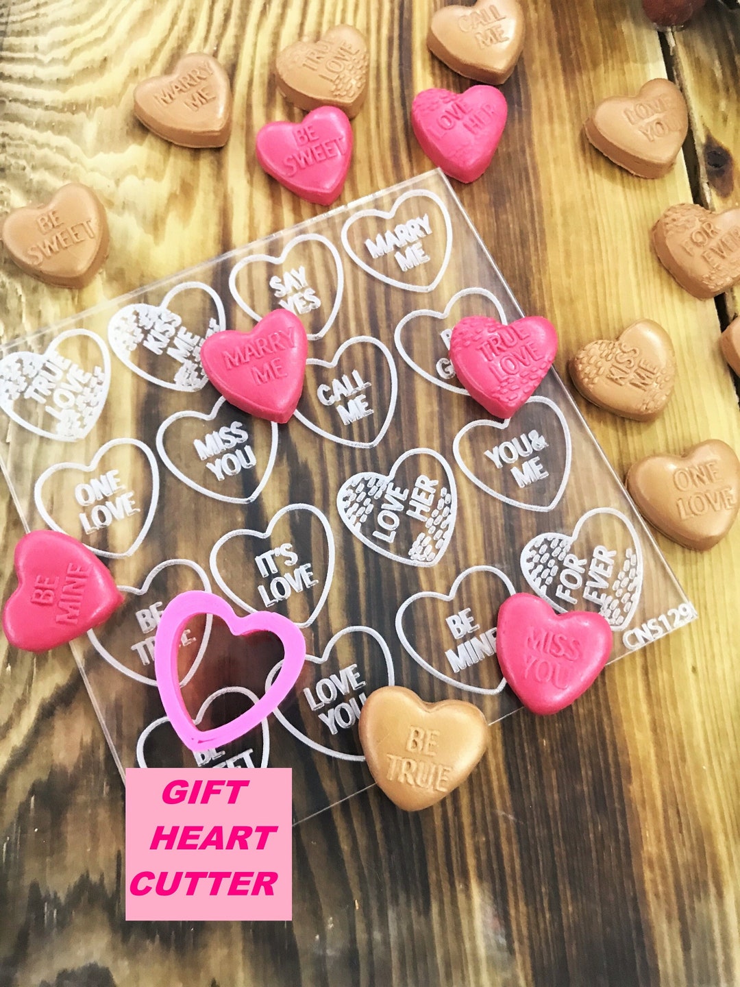 Conversion Heart Stamps,gift Heart Cutter, Debossing Stamp, Acrylic ...