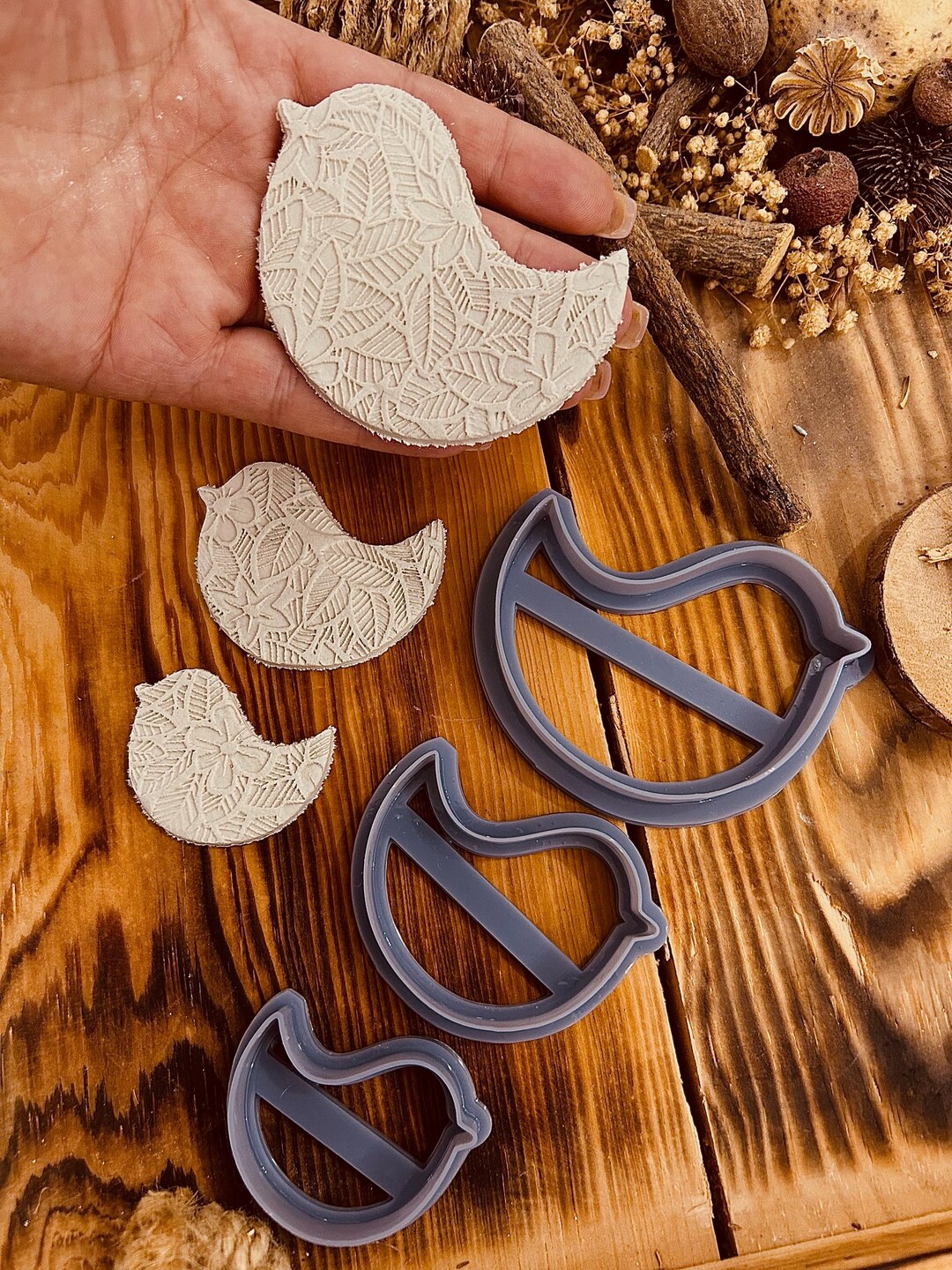 Dove Bird Clay Cutter Set of 3: Polymer Clay & Cookie Cutters - Etsy