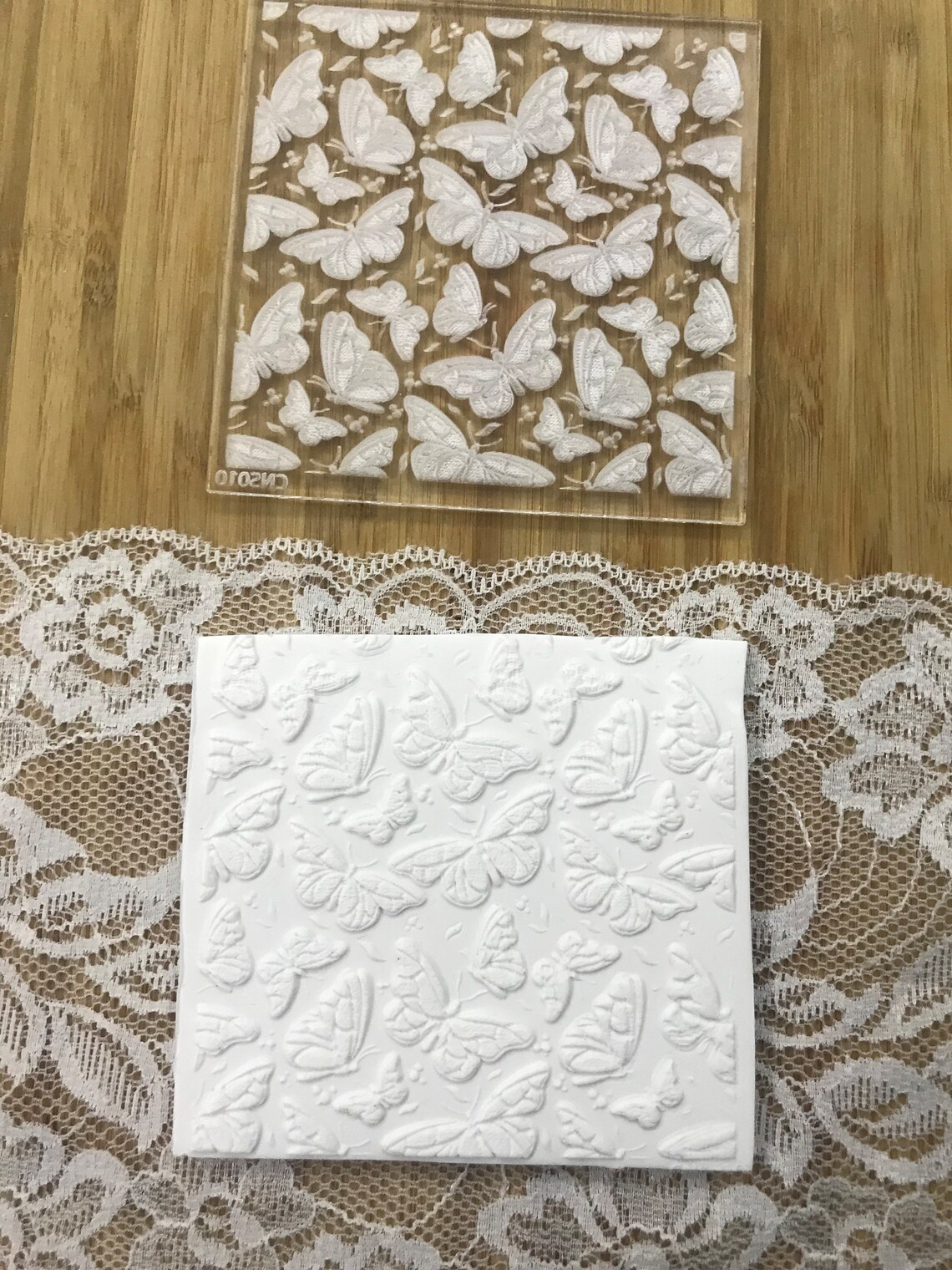 Butterfly Pattern Texture Mat Texture Tile Embosser Stamp - Etsy