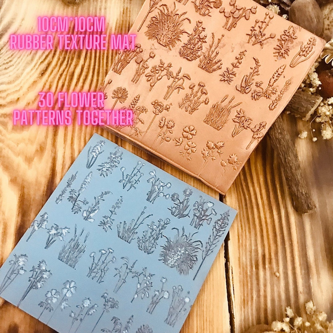30 Simple Flower Together Rubber Texture Mat⎥polymer Clay Tools⎥earring ...