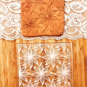 Embossing Stamp for Polymer Clay Floral Texture Plate - Etsy