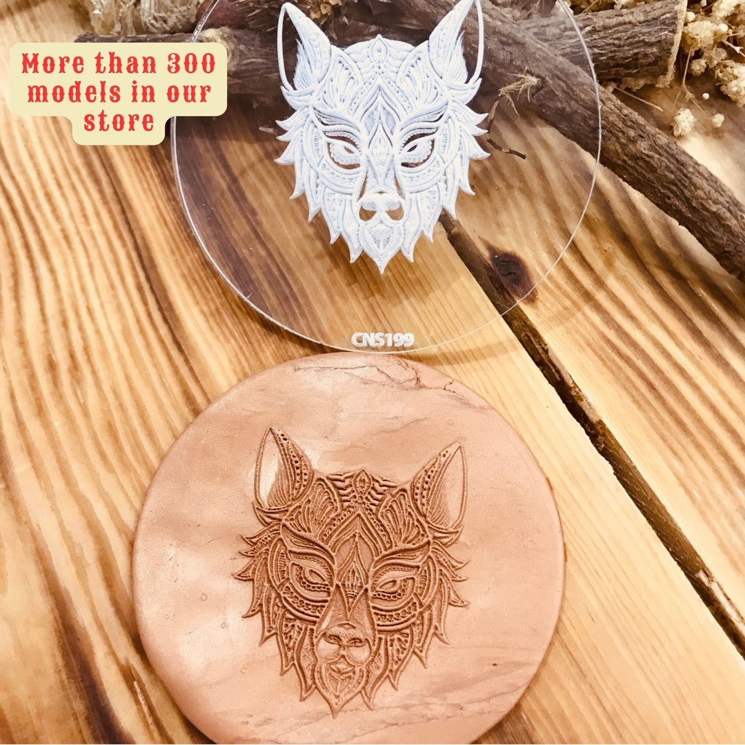 Caracal Mandala Pattern Texture Mat, Debossing Stamp, Acrylic Clay ...