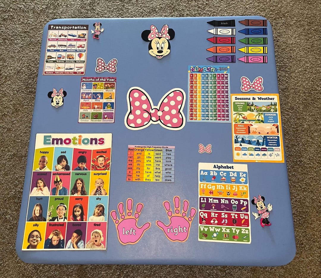 Minnie Mouse Learning Table - Etsy