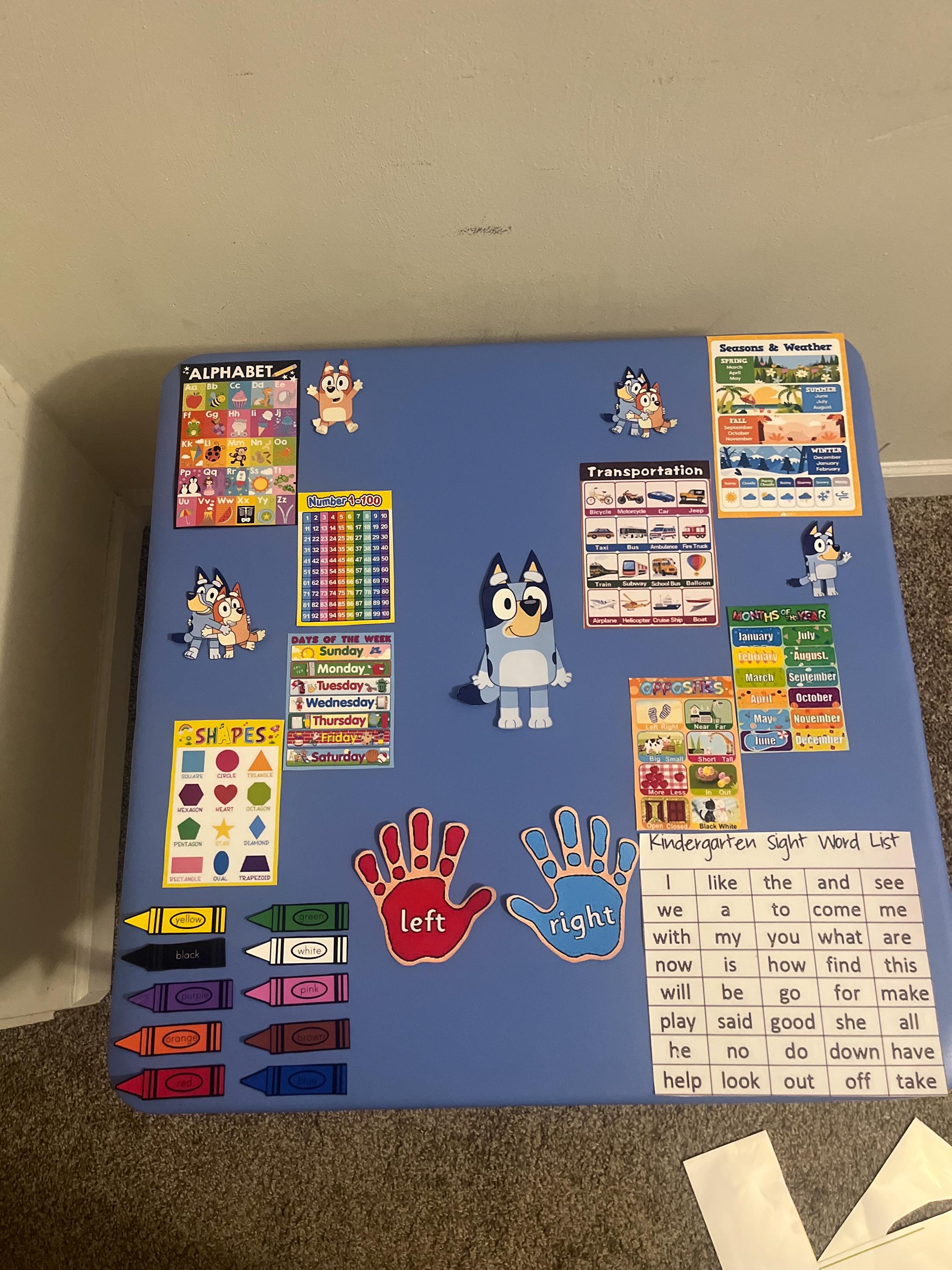 Bluey Learning Table - Etsy