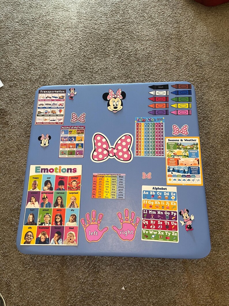 Minnie Mouse Learning Table - Etsy