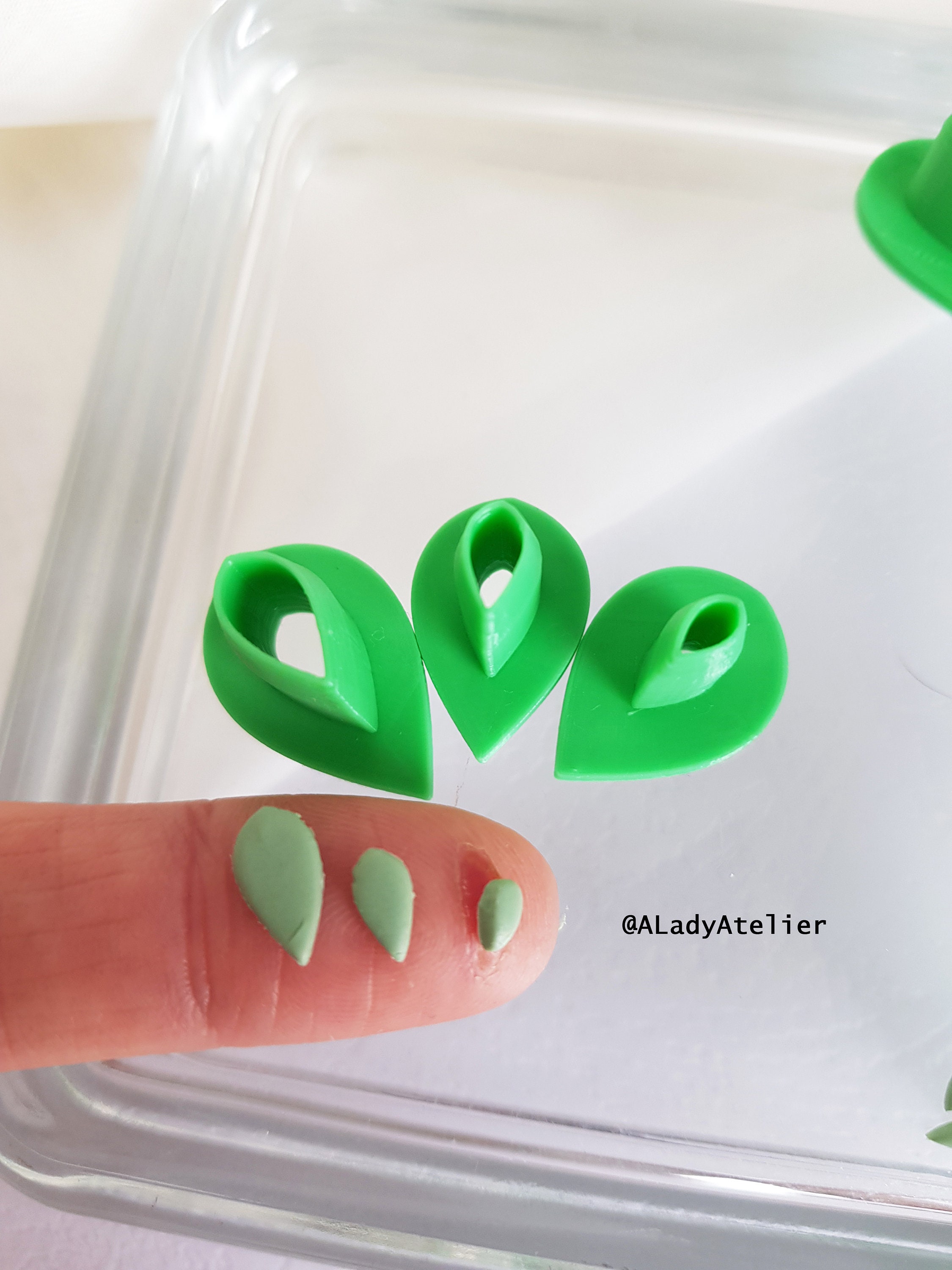 Mini Micro Tear Drop Leaves Polymer Clay Cutter, Botanical Slab - Etsy