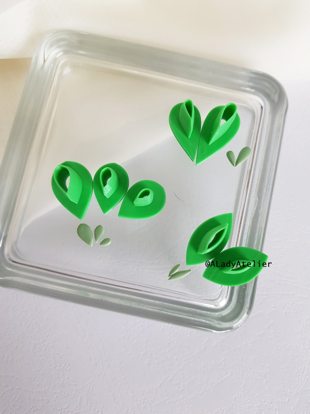 Mini Micro Tear Drop Leaves Polymer Clay Cutter, Botanical Slab - Etsy