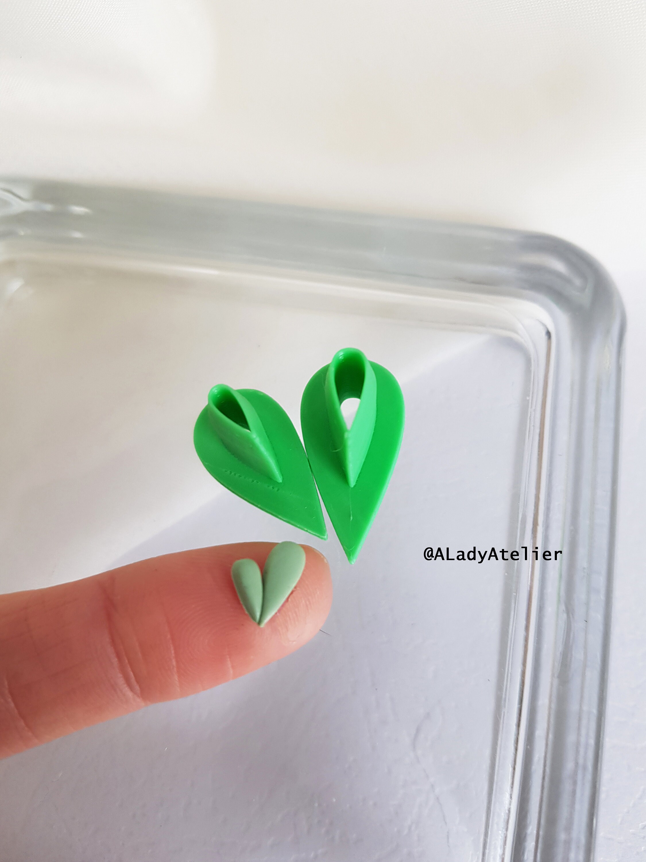 Mini Micro Tear Drop Leaves Polymer Clay Cutter, Botanical Slab - Etsy