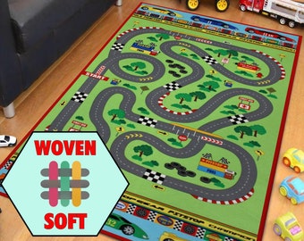 Race Car Track Rug - Etsy