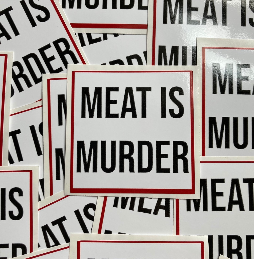 Meat is Murder Vegan Activism Stickers - Etsy