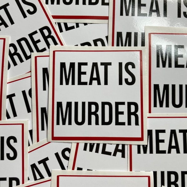 Meat is Murder Stickers - Etsy UK