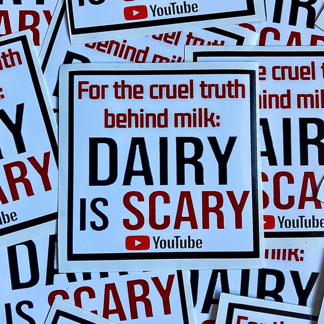 The Cruel Truth Behind Milk: Dairy is Scary Vegan Activism Stickers - Etsy