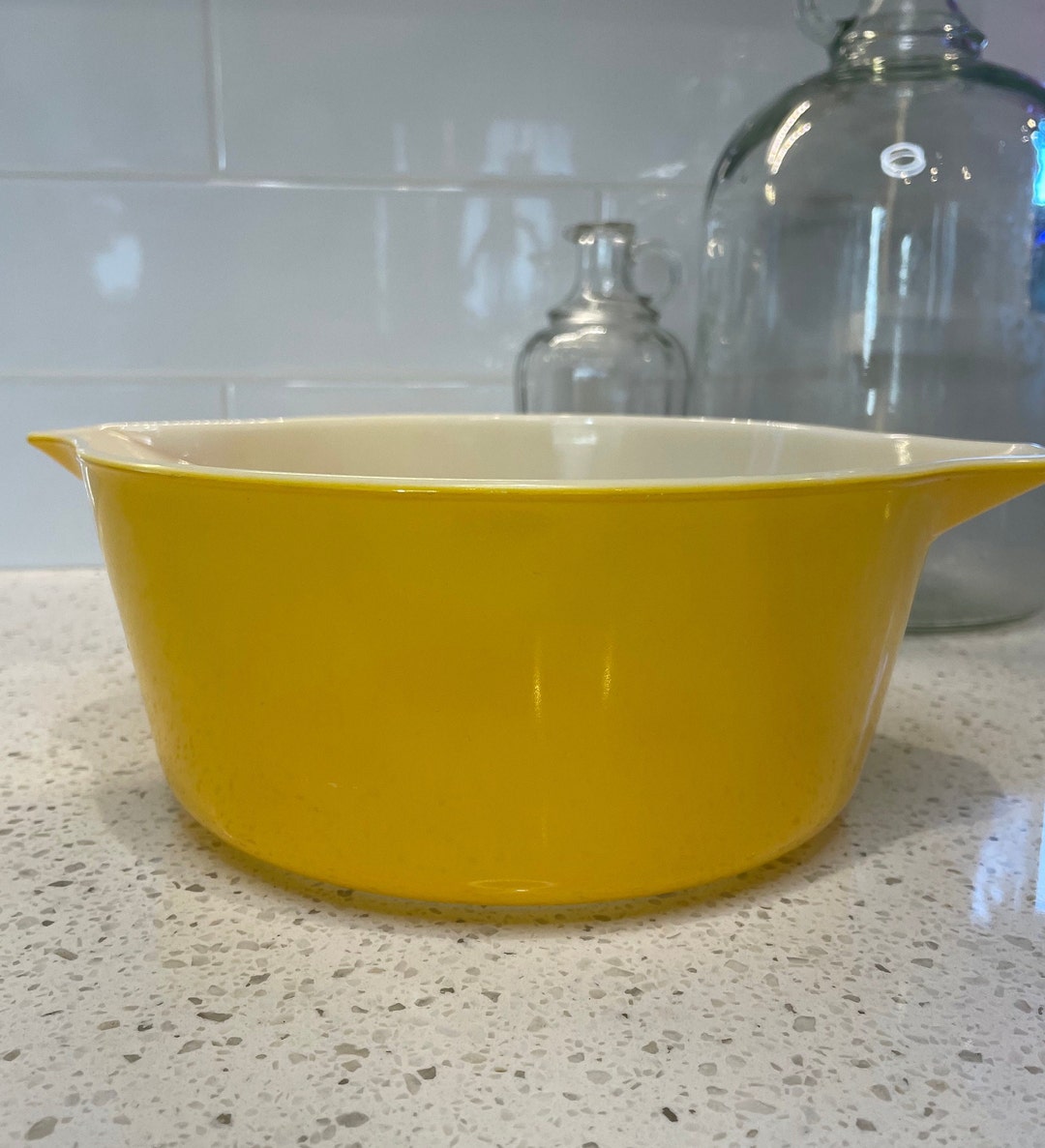 Vintage PYREX 475-B 2 1/2 Qt. Yellow Ovenware Casserole Bowl, Made in ...