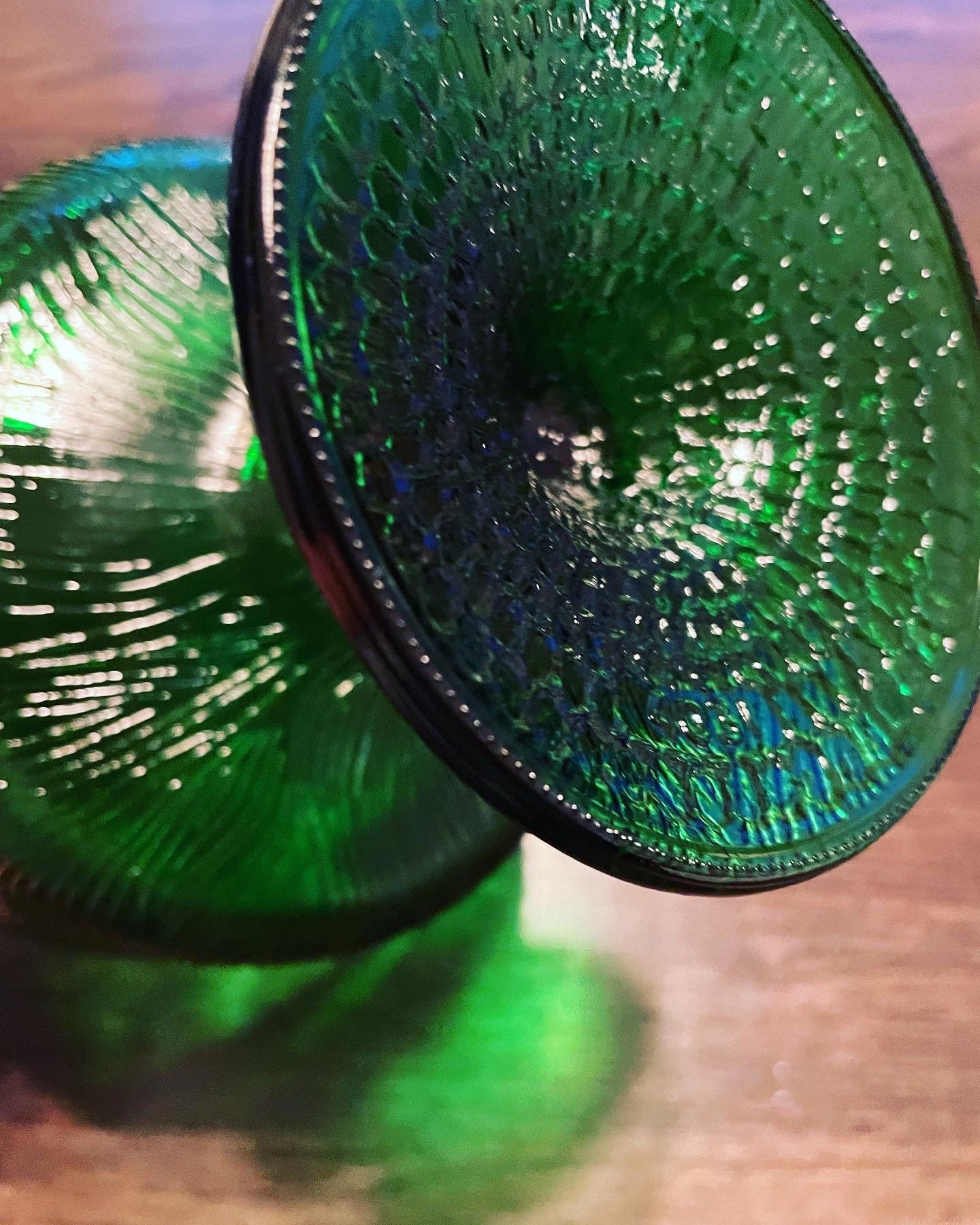 Hoosier USA Glass Vintage Emerald Green Pedestal Footed - Etsy