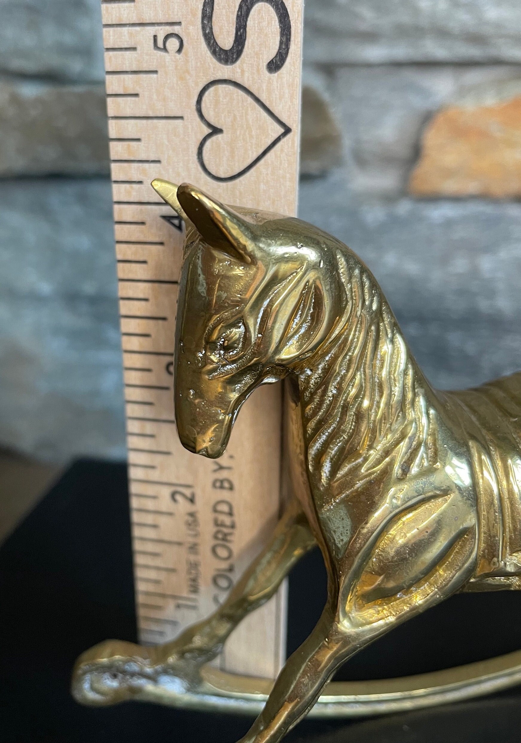 Vintage Brass Rocking Horse Figurine Moving Brass Rocking - Etsy